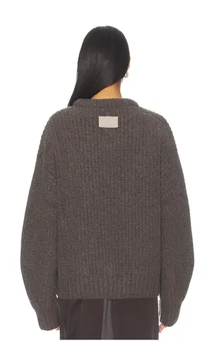 AYA MUSE Ribbed Crewneck Knit Sweater