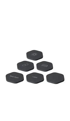 CADENCE Cadence Set Of Six Magnetic Tiles Black
