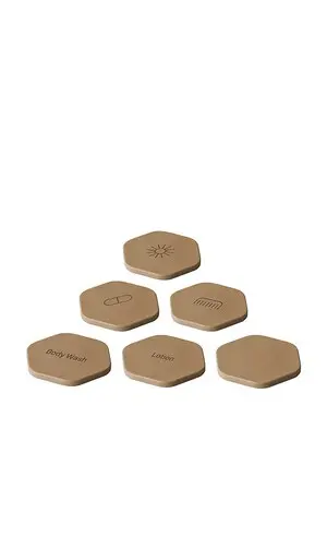 CADENCE Set Of Six Tiles - Brown
