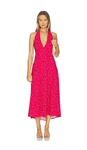 Faithfull The Brand Jennah Midi Dress - Red