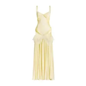 SCARLETT GASQUE Margot Silk Slip Dress - Yellow