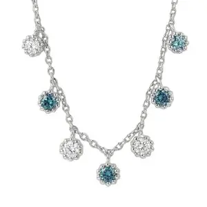 DAINTY LONDON Necklace With Topaz And Barnacle Details - Silver