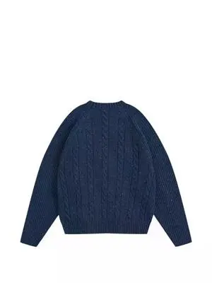 Gosha Rubchinskiy Cable-knit Flecked Sweater - Blue