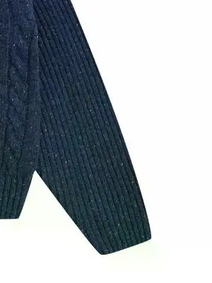 Gosha Rubchinskiy Cable-knit Flecked Sweater - Blue
