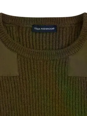 Gosha Rubchinskiy Panelled Ribbed-knit Sweater