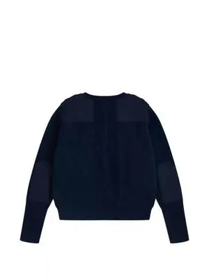 Gosha Rubchinskiy Ribbed-knit Patch-detail Sweater - Blue