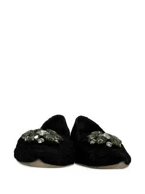 Dolce & Gabbana Lace Crystal-embellished Ballet Flats