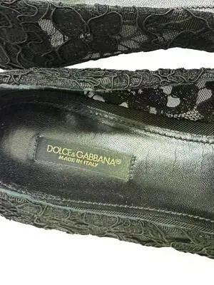 Dolce & Gabbana Lace Crystal-embellished Ballet Flats