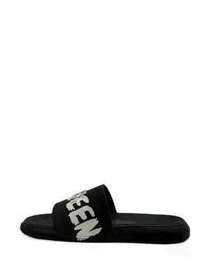 Alexander McQueen Graffiti Logo Slide Sandals