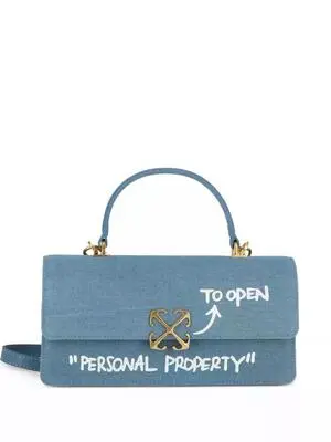 Off-White Logo-plaque Cross Body Bag - Blue