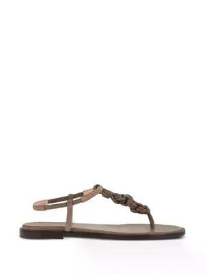 Fabiana Filippi Braided Strap Leather Sandals