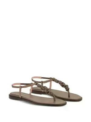 Fabiana Filippi Braided Strap Leather Sandals