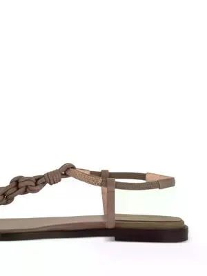 Fabiana Filippi Braided Strap Leather Sandals