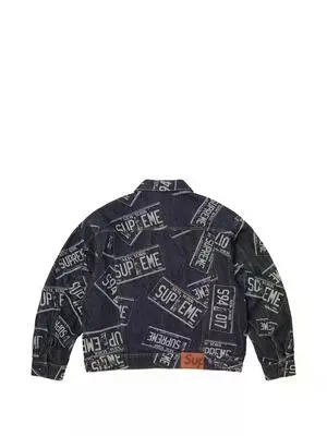 Supreme License Plate Denim Jacket - Blue