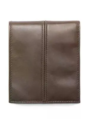 Prada Leather Wallet With Coin Purse - Brown