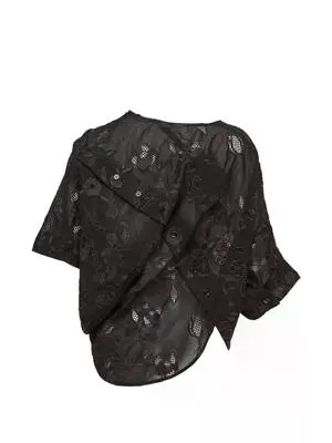 CAROLINE HU Embroidered Inverted Shirt