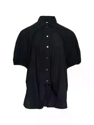 ENFOLD Puff-sleeve Pleated Shirt