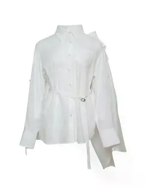 GRACE ELWOOD Off-shoulder Draped Shirt