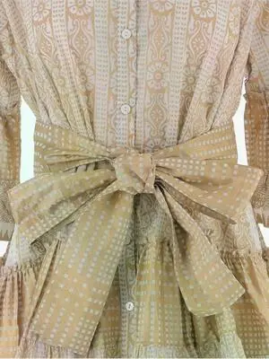 PEP'S Geometric-pattern Ruffled Dress