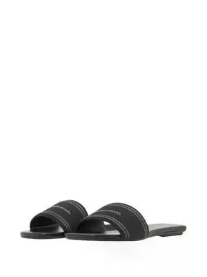 Armani Exchange Logo-print Sandals - Black