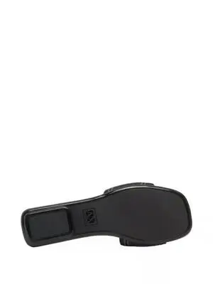 Armani Exchange Logo-print Sandals - Black