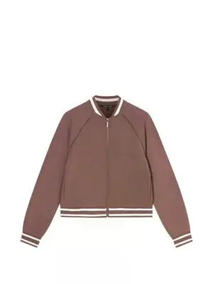 Armani Exchange Striped Trim Zip-up Sweatshirt