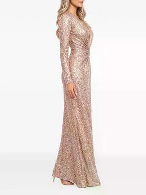ROSERRY Sequin-embellished Knotted Maxi Dress - Pink