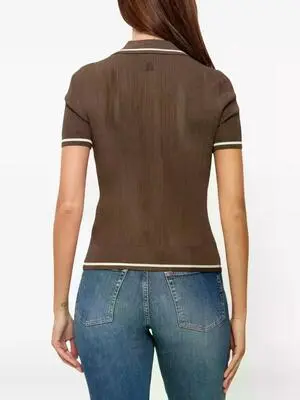 Armani Exchange Cable-knit Short-sleeve Sweater