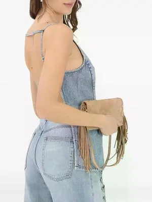 Armani Exchange Backless Flap-pocket Top - Blue