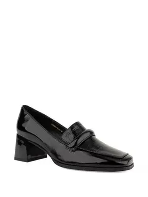 LINDA BAUMANN Croc-effect Block-heel Pumps