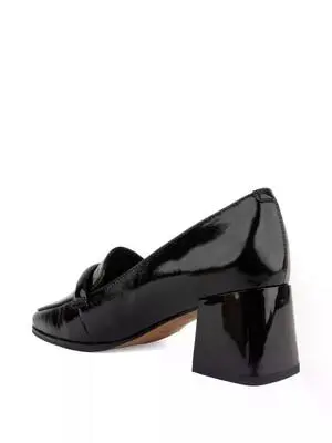 LINDA BAUMANN Croc-effect Block-heel Pumps