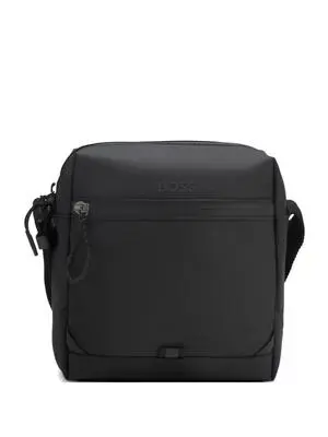 BOSS Stenson Faux-leather Reporter Bag With Reflective Details - Black