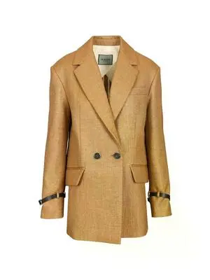 DURAZZI MILANO Raffia-effect Double-breasted Coat