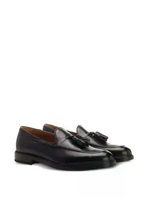CORVARI Tassel Detail Leather Loafers - Black