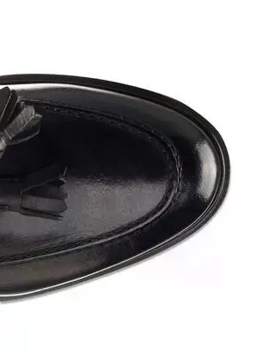 CORVARI Tassel Detail Leather Loafers - Black
