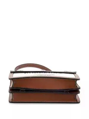 Burberry Logo Pocket Canvas And Leather Mini Crossbody Bag