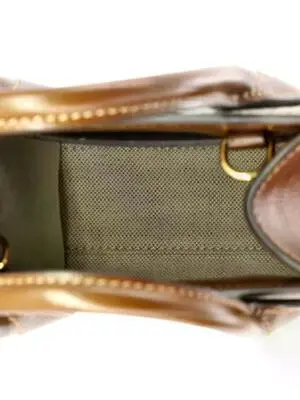 Gucci Interlocking G Patch Mini Satchel - Brown