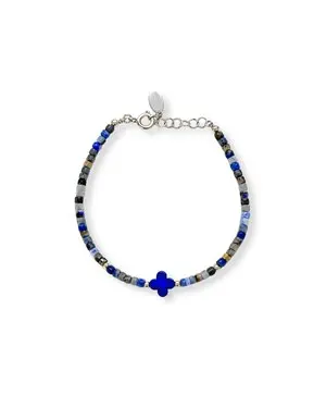 INARI JEWELLERY Pulut Tai Tai Gemstone Bracelet - Blue/silver