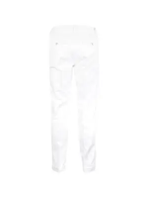 RE-HASH Pressed-crease Slim-fit Trousers - White