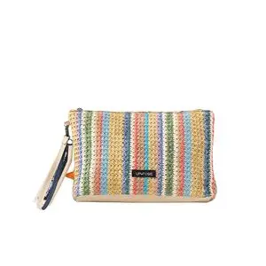 UP-FUSE Sol Raffia Prism Clutch