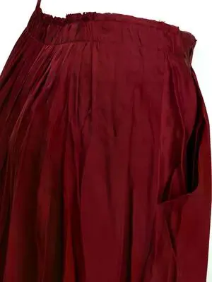 SA SU PHI Pleated Maxi Skirt - Red