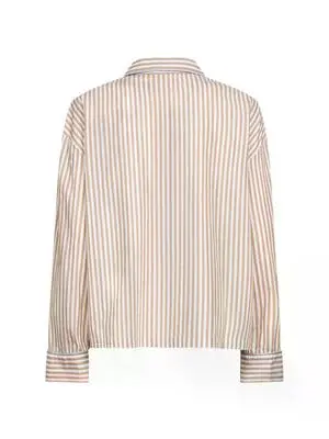 MC2 SAINT BARTH Striped Shirt With Piping Detail