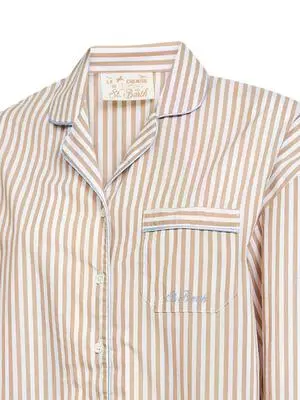 MC2 SAINT BARTH Striped Shirt With Piping Detail