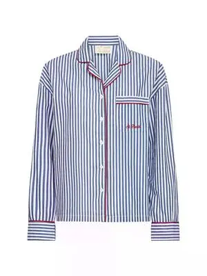 MC2 SAINT BARTH Striped Piping Shirt - Blue