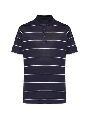 Paul & Shark Striped Short-sleeve Polo Shirt - Blue
