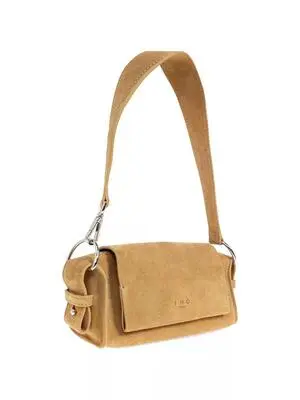 IRO PARIS Suede Logo-print Shoulder Bag - Brown