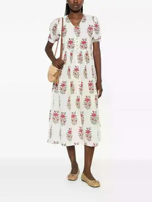ELLEBLEU Floral-print Short-sleeve Dress