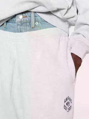 Alexander Wang Layered Waistband Slash-detail Track Pants