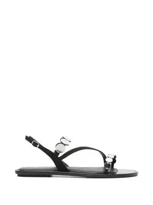 TAMARIS Embellished Flat Sandals - Black