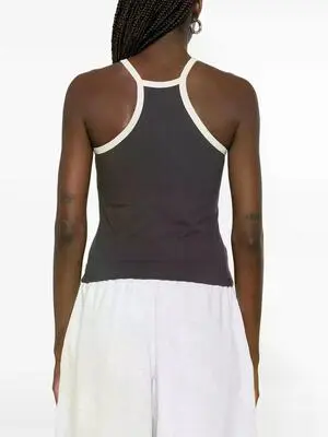 NEW BALANCE Logo-embroidered Racerback Tank Top - Grey